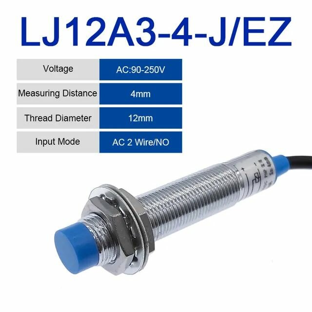 Датчик LJ12A3-4-J/EZ AC 220V NO индуктивный концевой