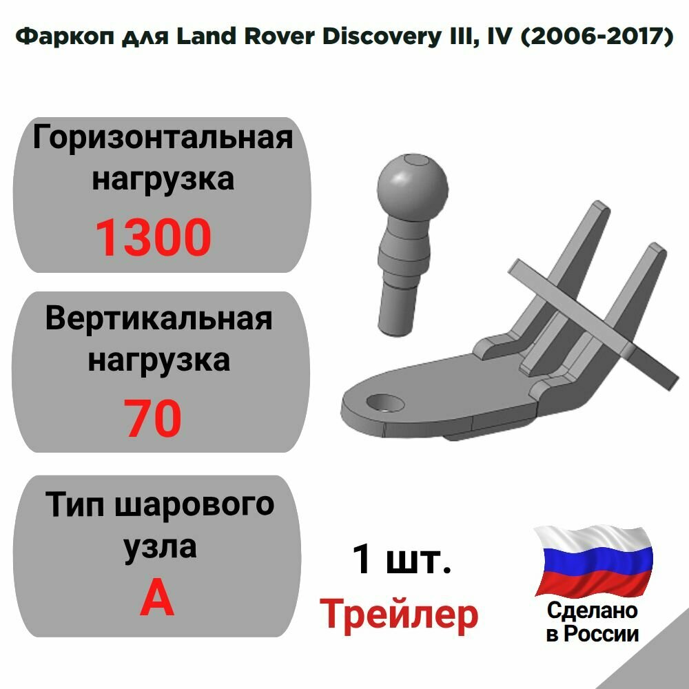 Фаркоп для Land Rover Discovery III, IV (2006-2017) "Трейлер" 4010