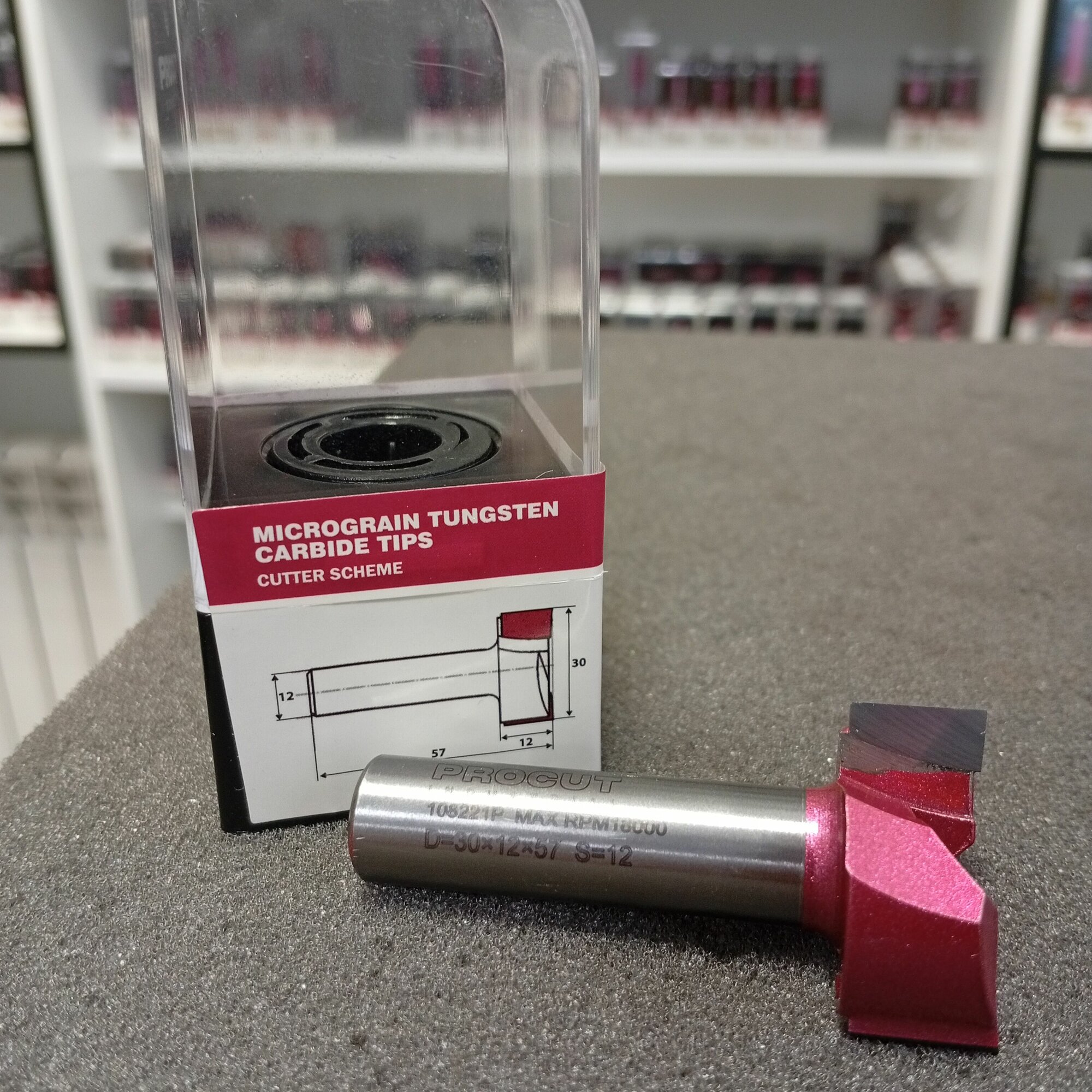 Фреза пазовая для врезания петель 30 мм ( проф. серия) Z 2 D 30x12x57 S 12 PROCUT