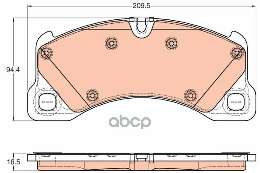 Колодки тормозные VW Touareg (10-) PORSCHE Cayenne, Panamera передние (4шт.) TRW TRW арт. GDB1969