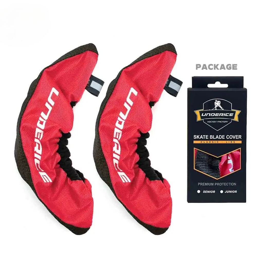 UICE Защитные чехлы для лезвий хоккейных коньков Красный, red-junior