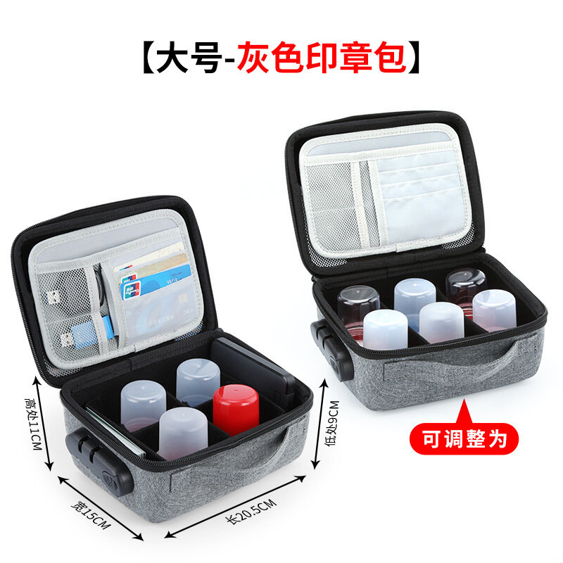 Портативная сумка для хранения финансовых документов компании с кодовым замком, ручной ящик для печатей, коробка для хранения штампов, сумка для печатей.