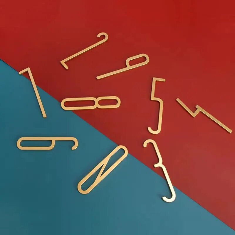 Декоративные цифры и буквы из латуни 7 см золото Gold-1pc, 10 см, I