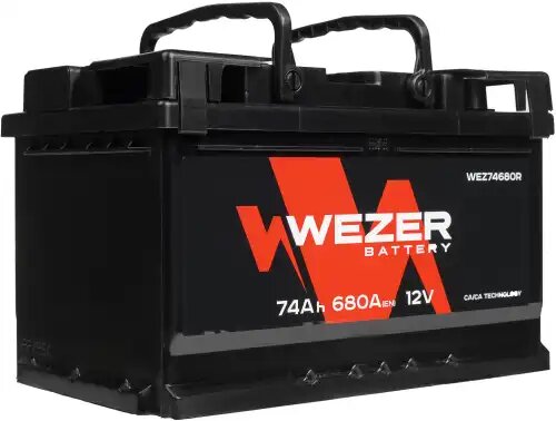 Аккумулятор WEZER WEZ74680R 74 Ач 680 А 276x175x175 мм 0 (-+) обратная