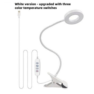 Светодиодная настольная лампа для защиты глаз, подходит для студентов, занимающихся учебой и чтением, для татуажа бровей, в качестве подсветки для селфи, с увеличительным зеркалом, настольная лампа с креплением на стол, лампа для защиты глаз.