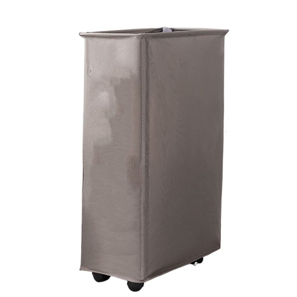 Складная тележка-корзина для белья, Темно-серый - Большой