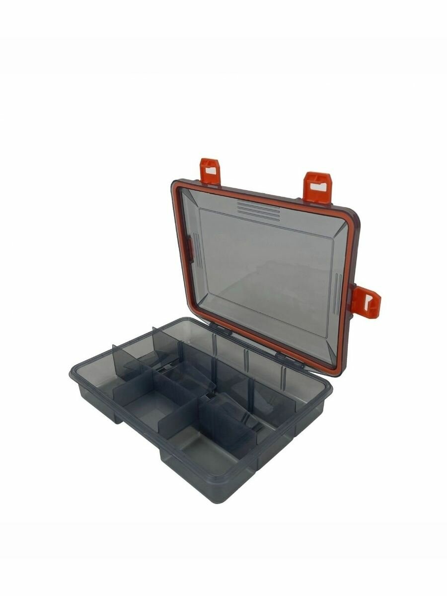 Коробка-органайзер для приманок герметичная S, 22.5*17.5*5 см, с красными замками