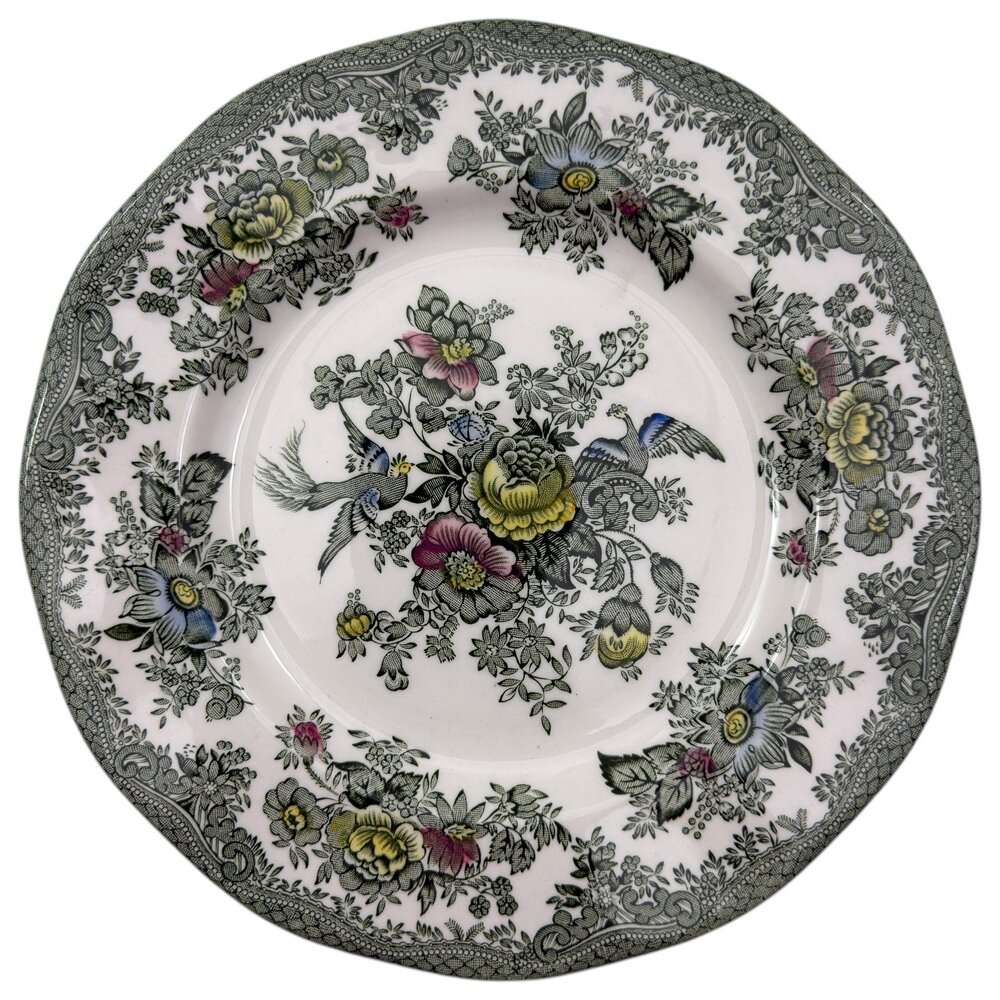 Тарелка десертная "Oriental Pheasants", 20 см, 1965-1980 гг, Enoch Wedgwood Tunstall, Англия