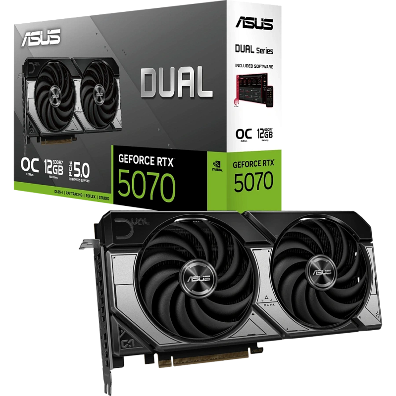 Видеокарта DUAL-RTX5070-O12G (ASUS 90YV0M17-M0NA00)