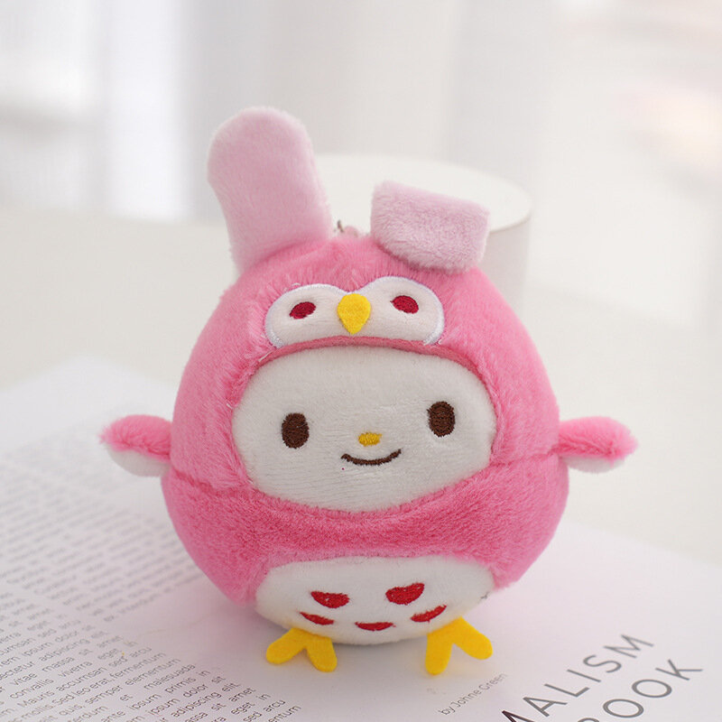 Интернет-знаменитости милая сова Sanrio серии Плюшевые игрушки пара брелок сумка кулон небольшой подарок Розовый_10cm