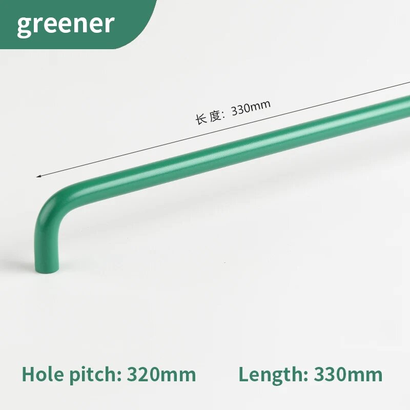 Ручка для шкафа зеленая, 330 мм, hole pitch 320mm