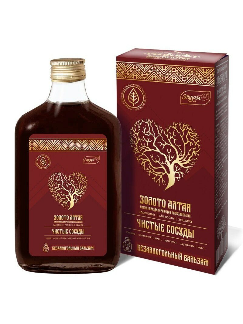 Бальзам Золото Алтая Чистые сосуды, 250 мл