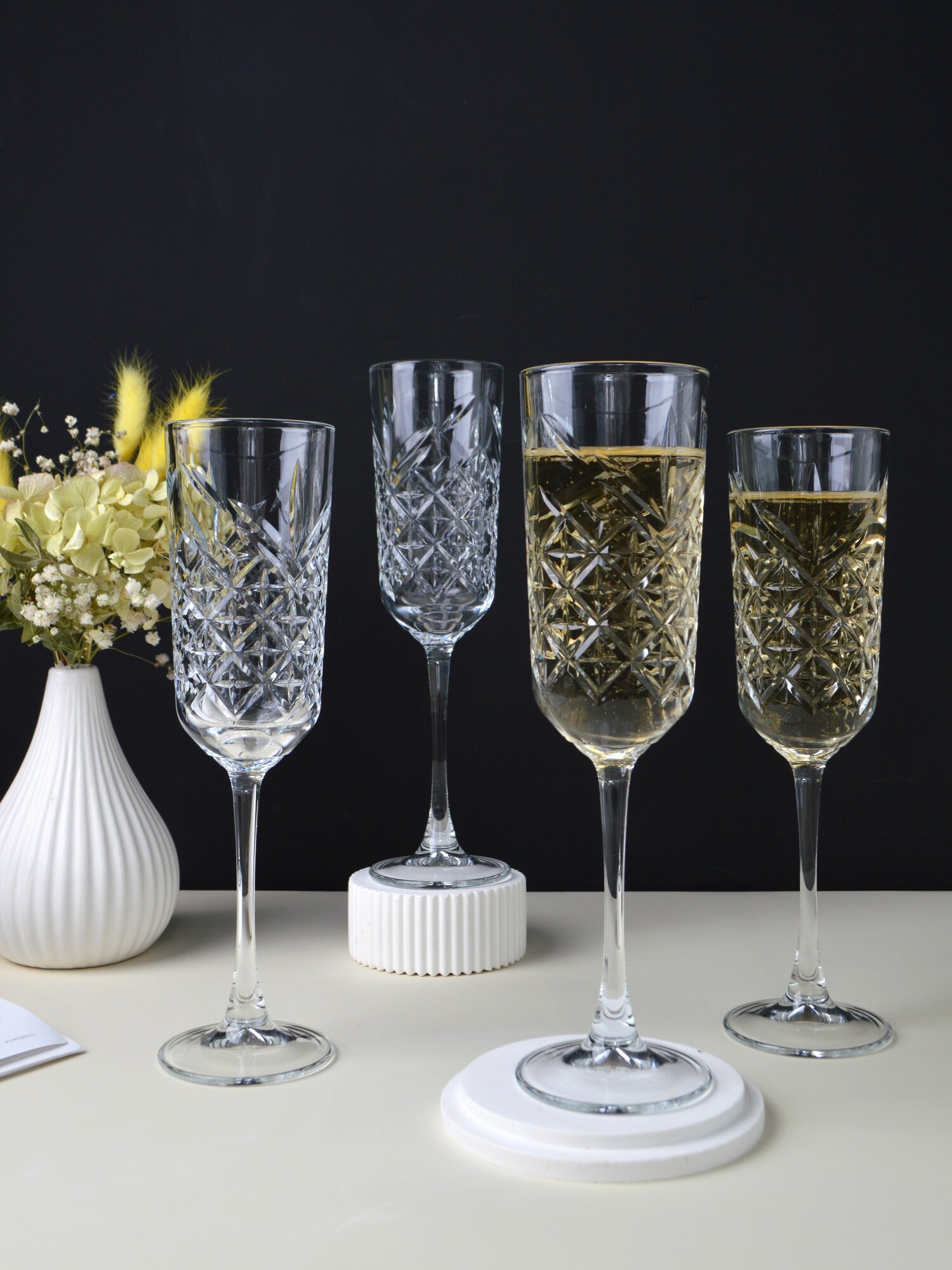 Набор бокалов Pasabahce "Timeless" для шампанского, 175мл, 4шт
