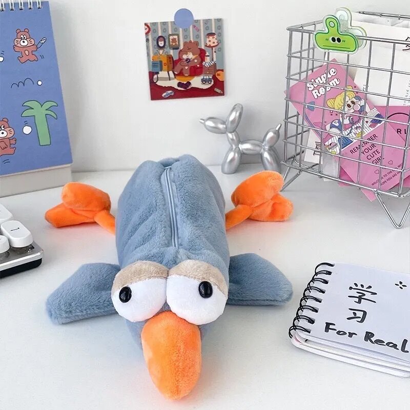 Sea Otter плюшевый пенал в форме уточки 30 см для канцелярии и косметики