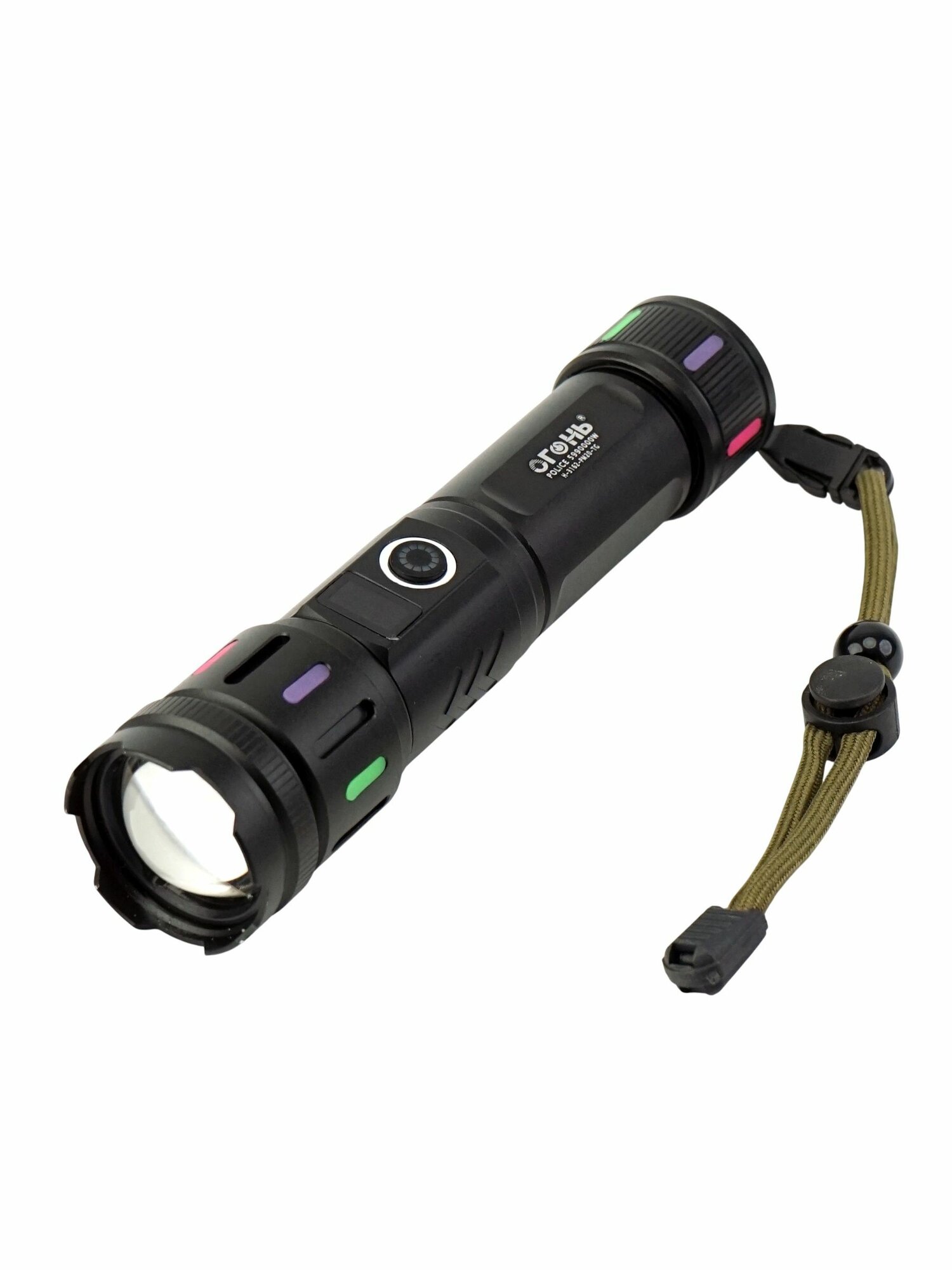 Фонарь светодиодный Огонь H-3162-PM20-TG Zoom, тактический, 1 режим