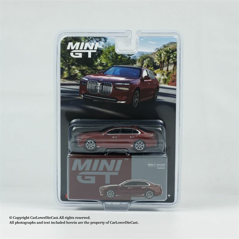 MINI GT x Majorette, литая коллекционная машинка 1:64(952-BMW i7)