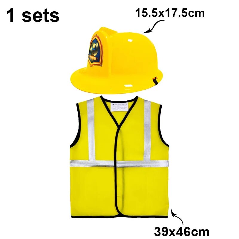 Набор для дня рождения "Строитель" от PartiesTour Желтый, 1set Hat Vest