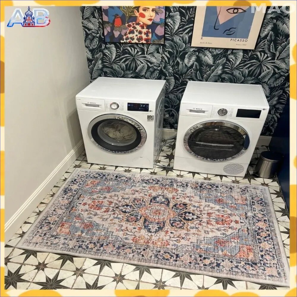 Ковер прямоугольный 100x160 см, классический дизайн с цветочным узором, вискоза, для гостиной — фото 1