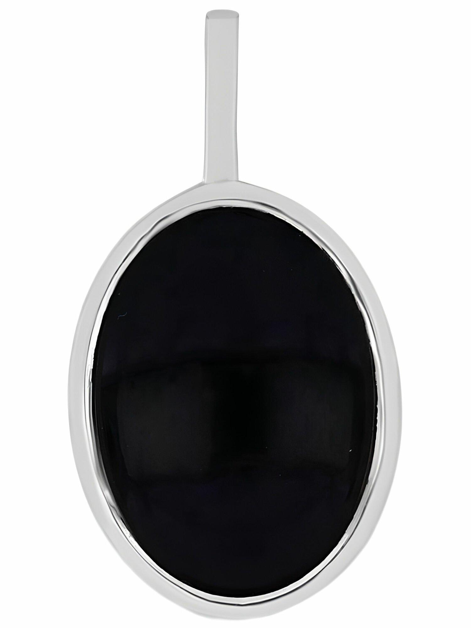 Подвеска, серебро, 925 проба, родирование, оникс