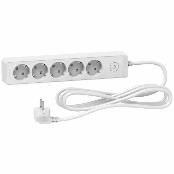 Удлинитель 5 розеток 2К+З, кабель 3м Schneider Electric Unica Extend Белый