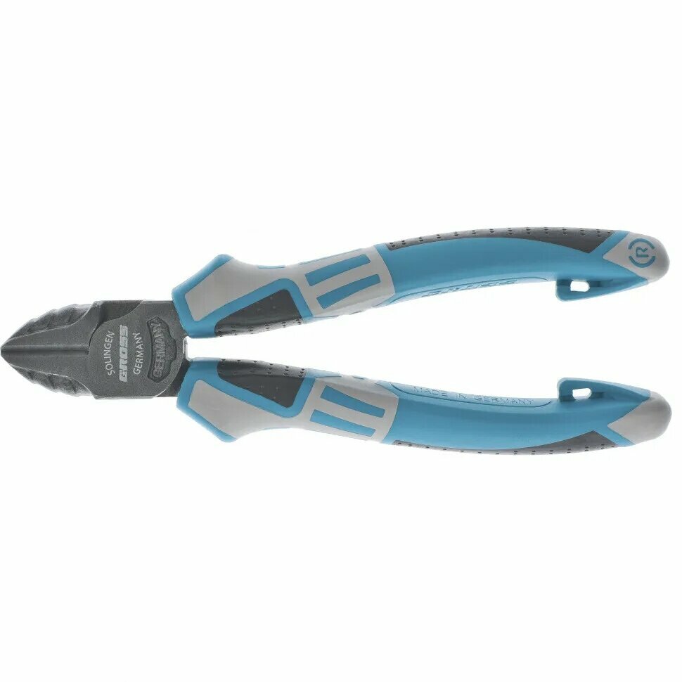 Бокорезы / кусачки для проводов GROSS, 130 мм, увеличенное на 20% усилие реза, дополнительные ребра для удерживания ПВХ-кабеля, сталь C60 с защитой от коррозии, трехкомпонентные рукоятки, 17583