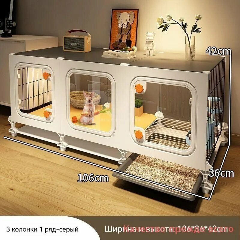 Клетка для кроликов 106*36*42, грызунов, для кроликов, морских свинок, хомяков