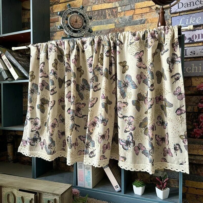 Штора штора-кафе 145х60 см фиолетовый
