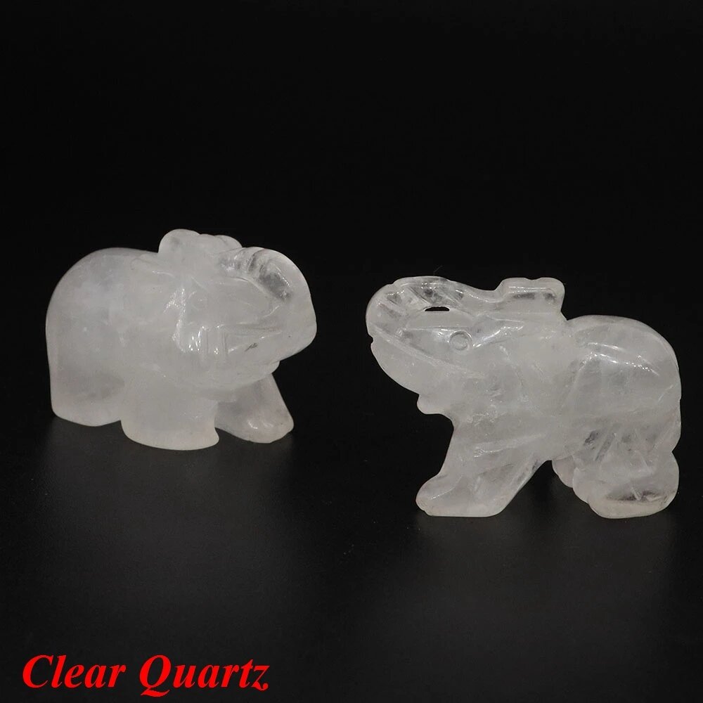 Статуэтки слонов Clear Quartz, 3 шт.