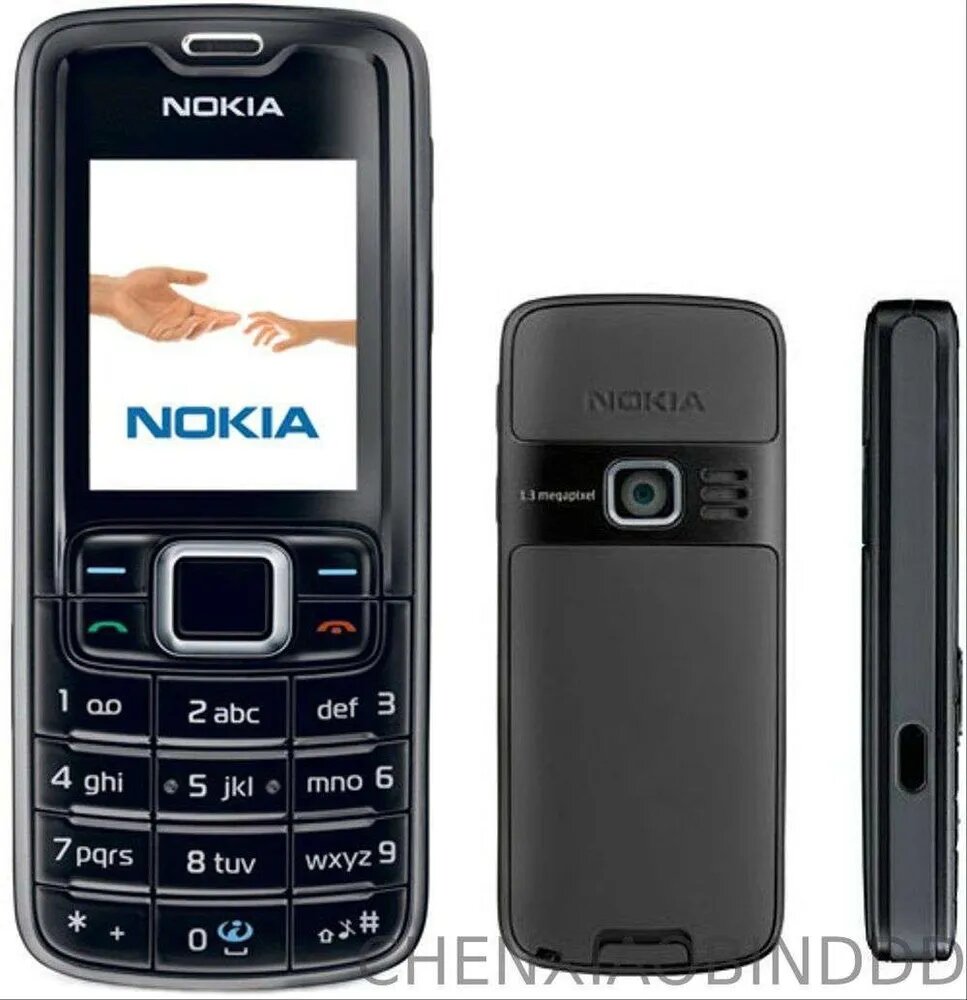 Nokia Мобильный телефон, черный - 3G, 1020 мАч, моноблок, крупные клавиши, 1 SIM, встроенная камера отсутствует