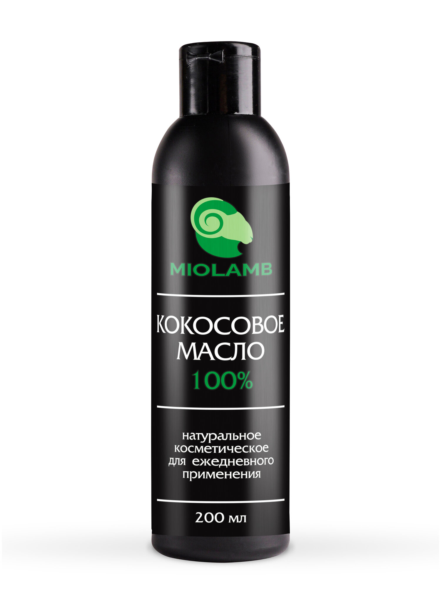 Масло кокосовое Miolamb 200мл. Для тела, волос, массажа, лица, загара