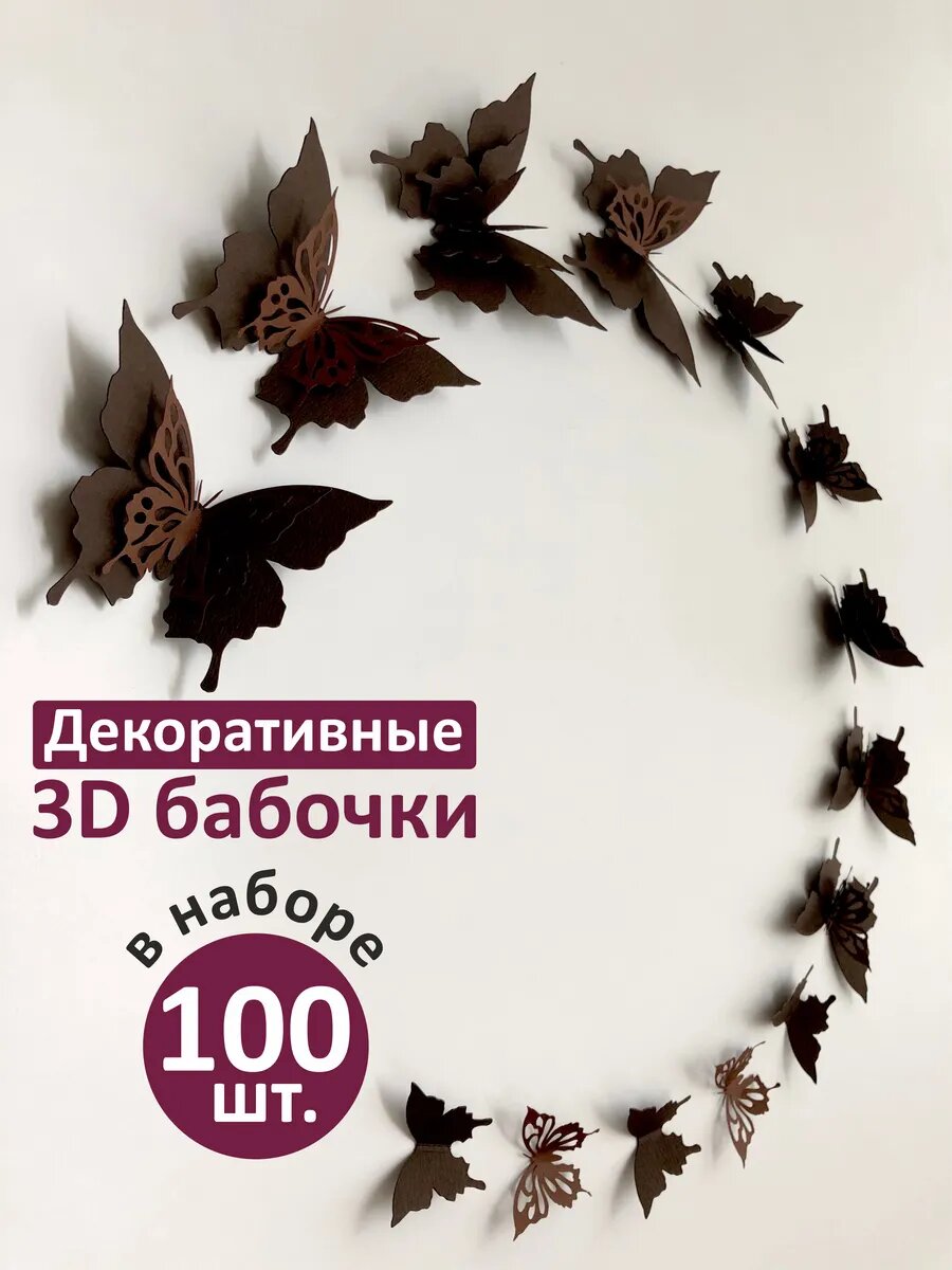 Декоративные бабочки на стену наклейки