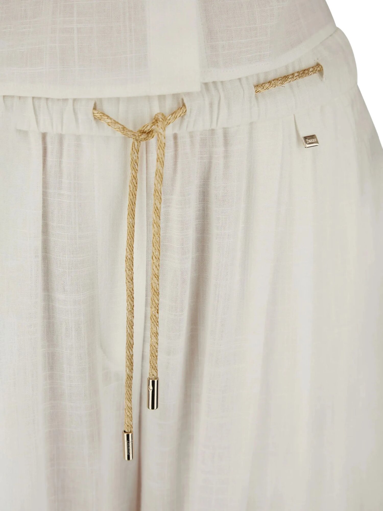 Брюки Herno Drawstring-detail trousers, размер 40, бежевый/белый — фото 1