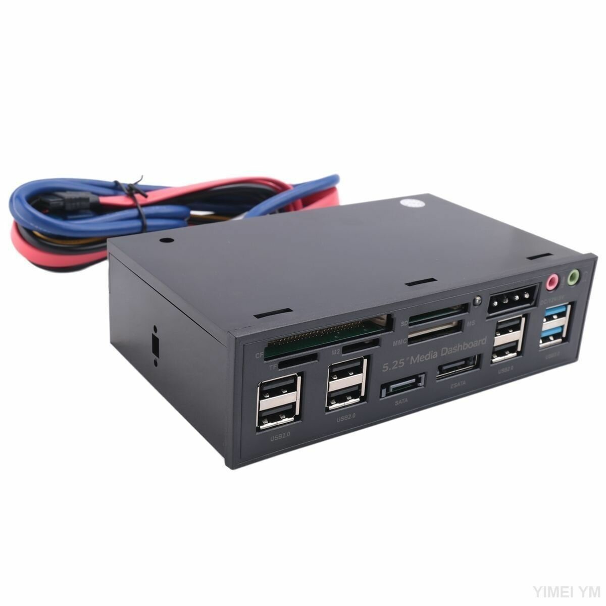 5,25-дюймовый порт USB 3.0 на передней панели ПК Концентратор 3.0/2.0 E-SATA Sata Audio Multi Card Reader для корпуса компьютера Отсек оптических дисков