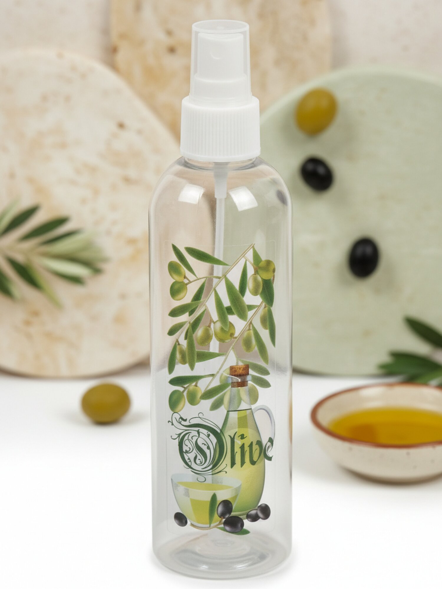 Бутылка для масла с кнопочным дозатором распылителем 250 мл, прозрачный пластиковый спрей для кухни и заправки салатов