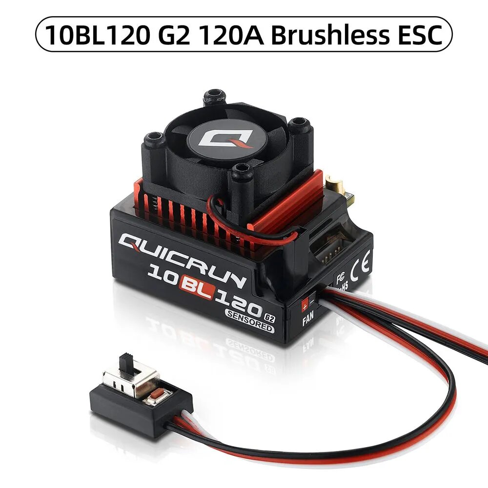Hobbywing QUICRUN cool running 10BL120 G2 индуктивный бесщеточный ESC 120A