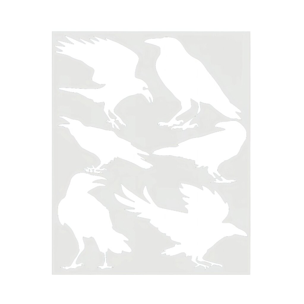 Трафарет Gothic Ravens Bird Повторное Использование Трафарета С Точной Вырезкой Шаблона Ravens Bird Для Раскрашивания И Изготовления Материалов Для домашних животных