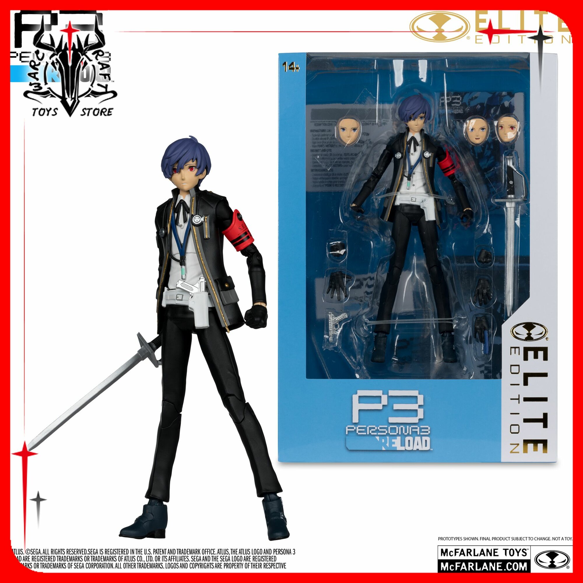 McFarlane Toys Persona 3 Y ki Makoto Elite Edition 1/10 масштаб действия фигура