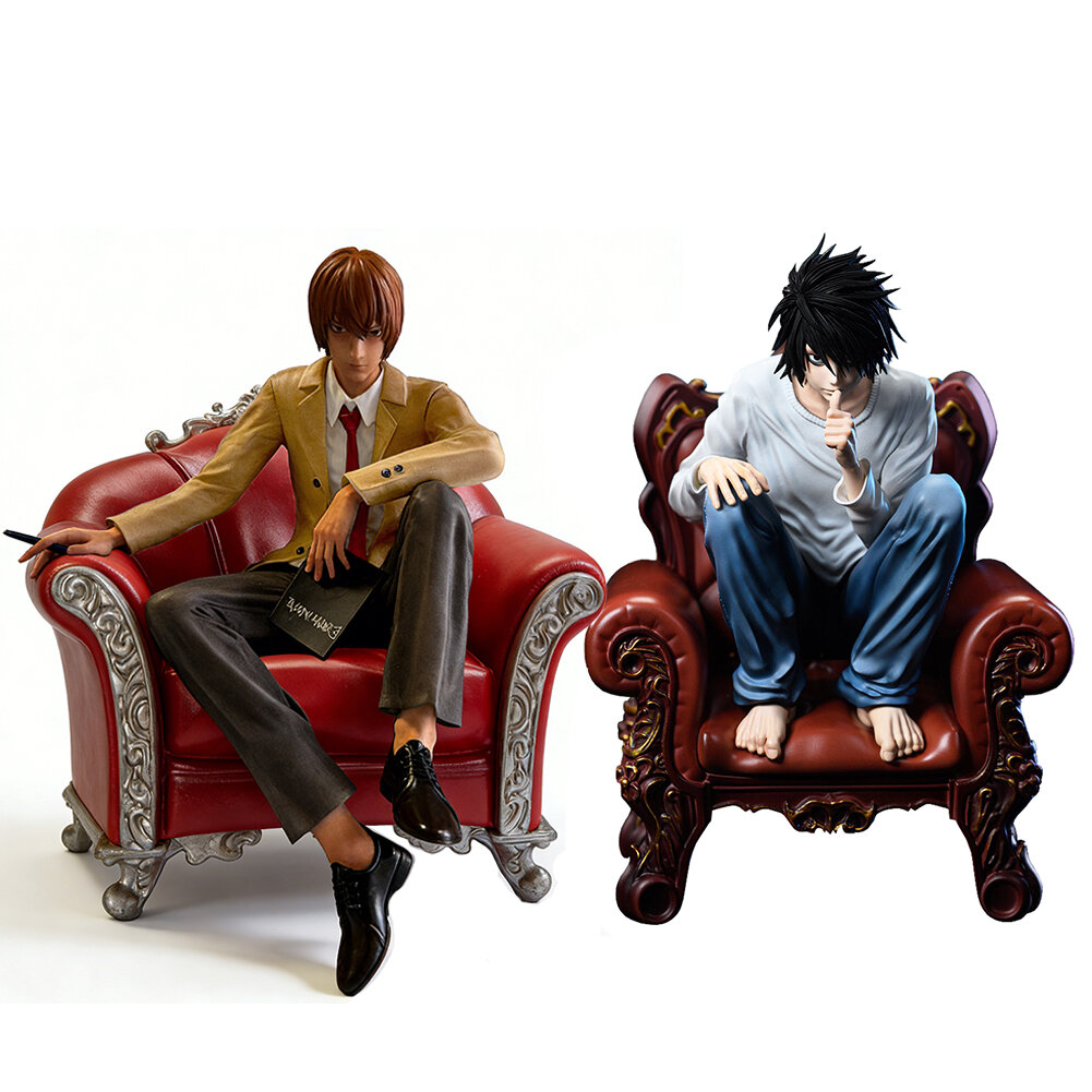 Фигурка Тетрадь смерти Эл Лоулайт, Лайт Ягами/ Death Note Yagami Light , L Lawliet figure Подарки для болельщиков (16см,2 штуки)cute L action figure