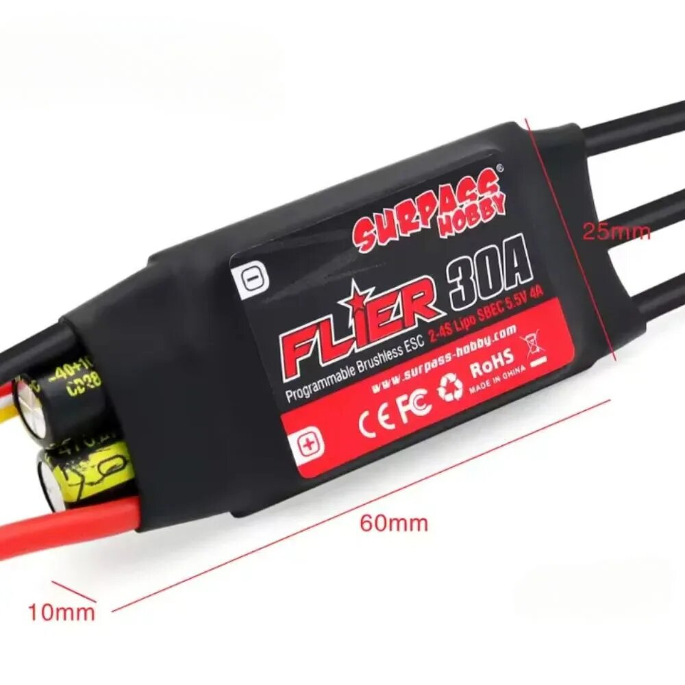 SURPASS HOBBY Flier V2 30A бесщеточный 32-битный регулятор скорости ESC с BEC 2-6S