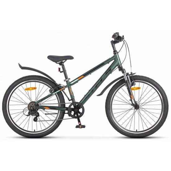 Stels Подростковый велосипед 24" Turbo 420 V (рама 12) (ALU рама) (6-ск.) Темно/зеленый 2026