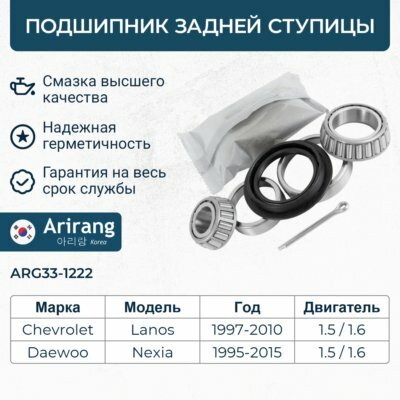 Подшипник задней ступицы комплект