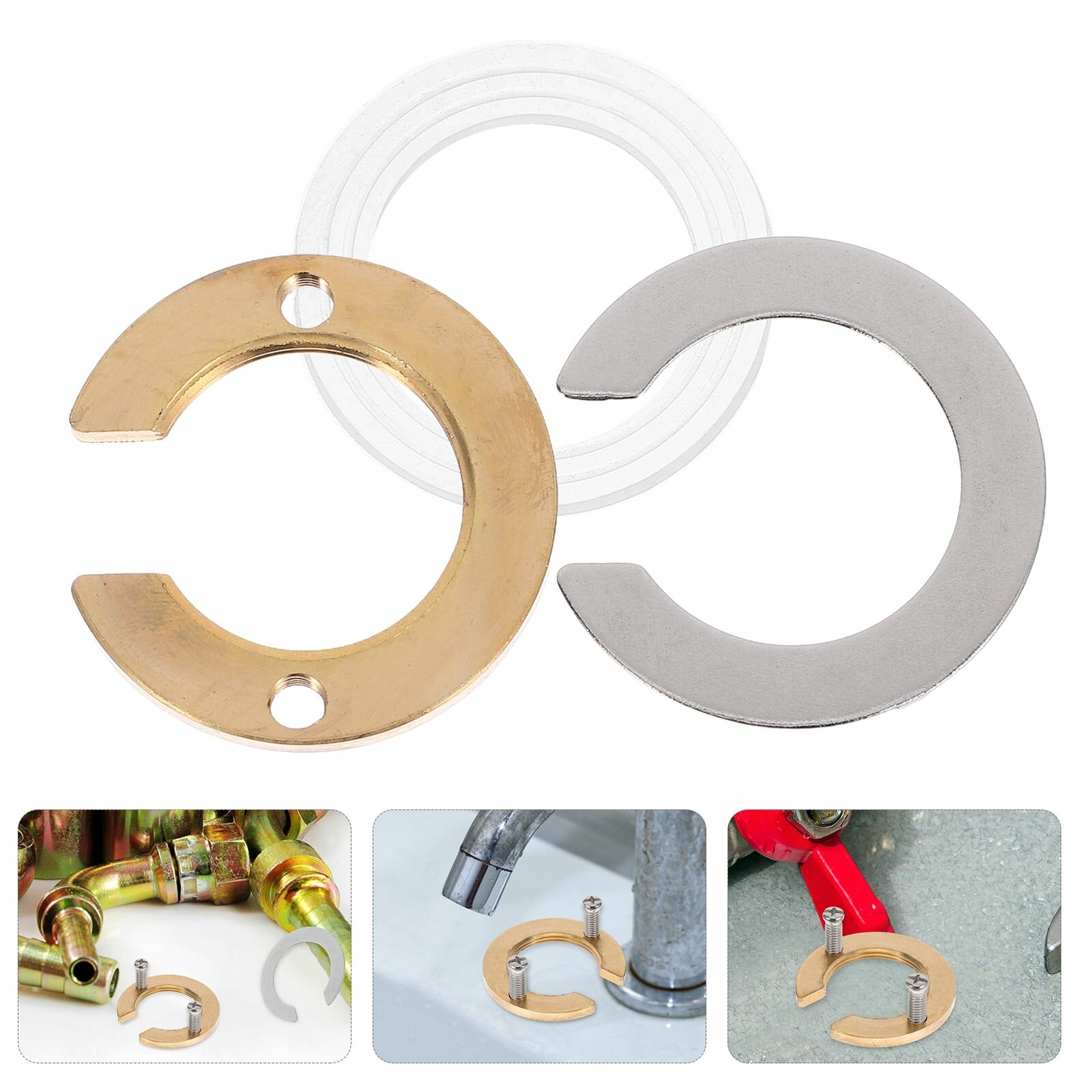 1 Комплект Гайки Для Крепления Смесителей, Из Латуни, Простая Установка