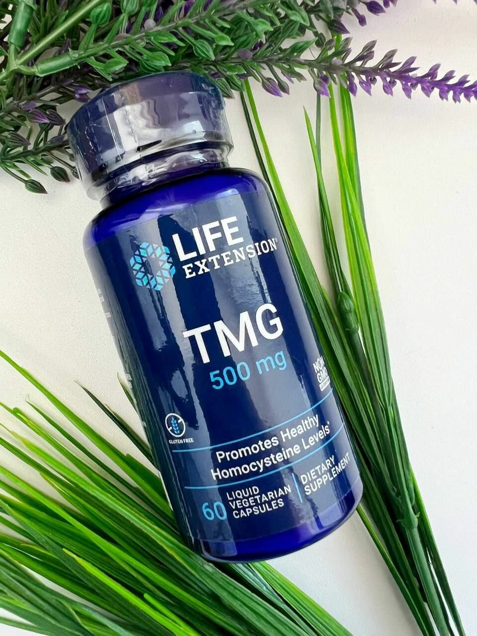 БАД Life Extension, TMG (триметилглицин), бетаин, для печени и ЖКТ, капсулы, 60 шт.