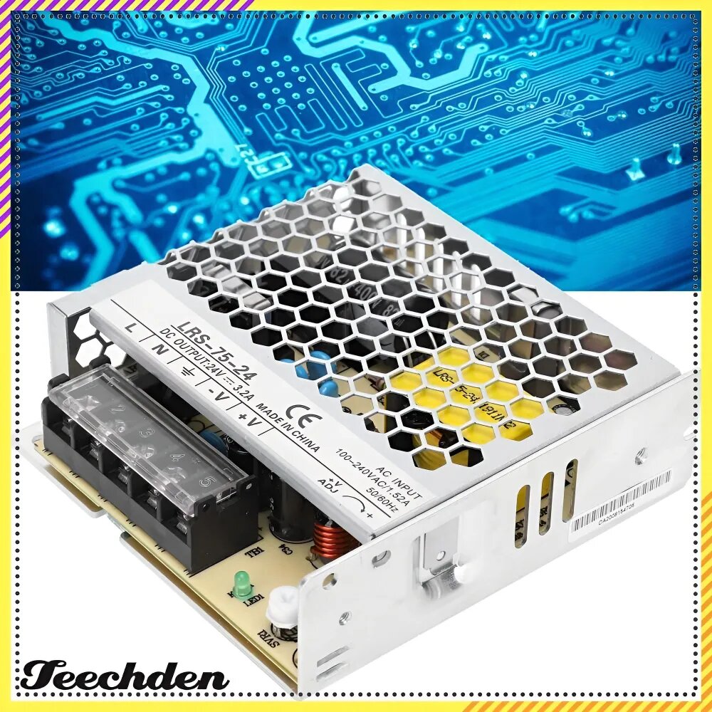 Светодиодный импульсный источник питания LRS-75-24, DC OUTPUT:24V 3.2A