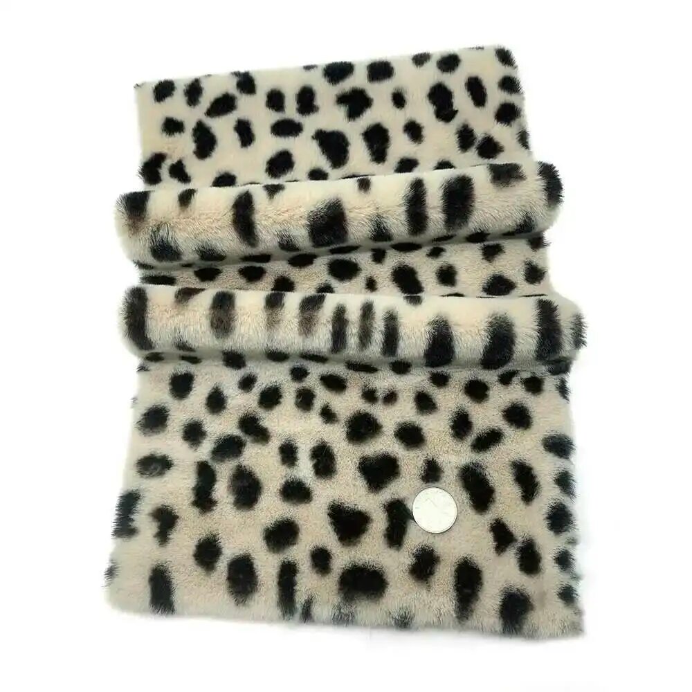 Искусственный мех ZYFMPTEX с леопардовым принтом 25x45 см 20