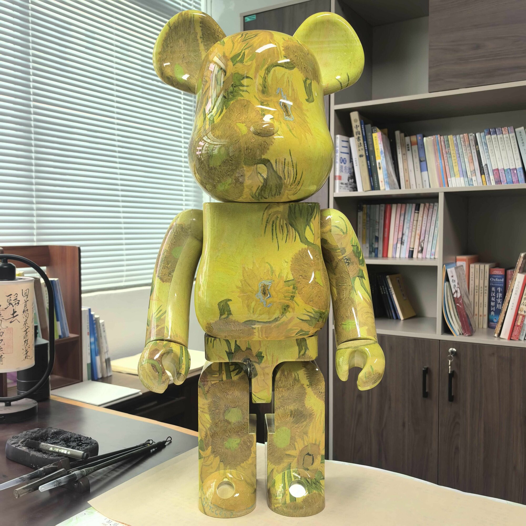 Игрушечная Статуя Медведя Bearbrick 70cm-подсолнух