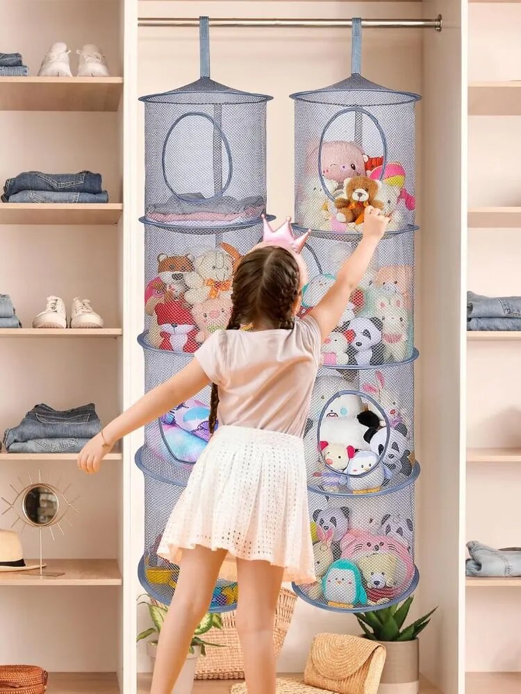 Корзина для игрушек длина 110 см, ширина 30 см, высота 30 см, 1 шт, полиэстер, фиолетовый