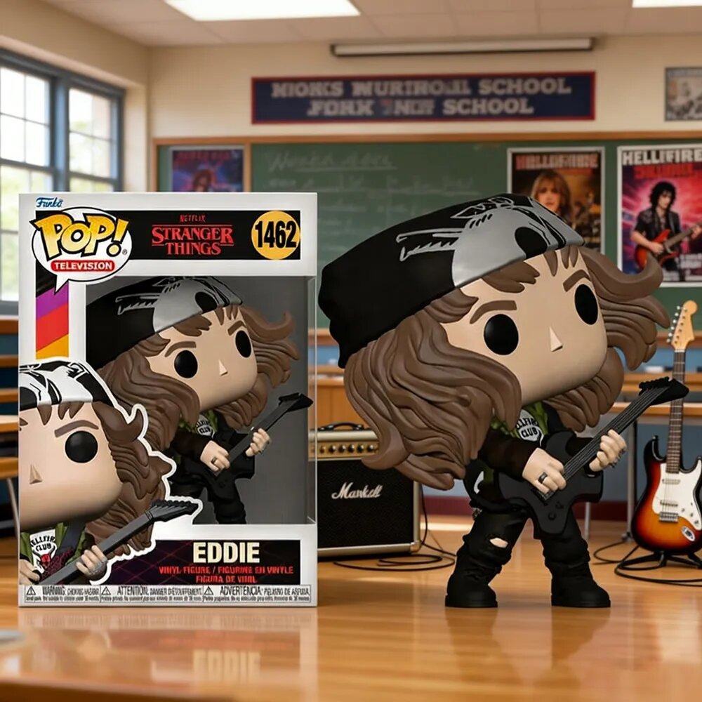 Фигурка Funko POP! Персонаж из сериала Очень странные дела Eddie Van Halen with Guitar