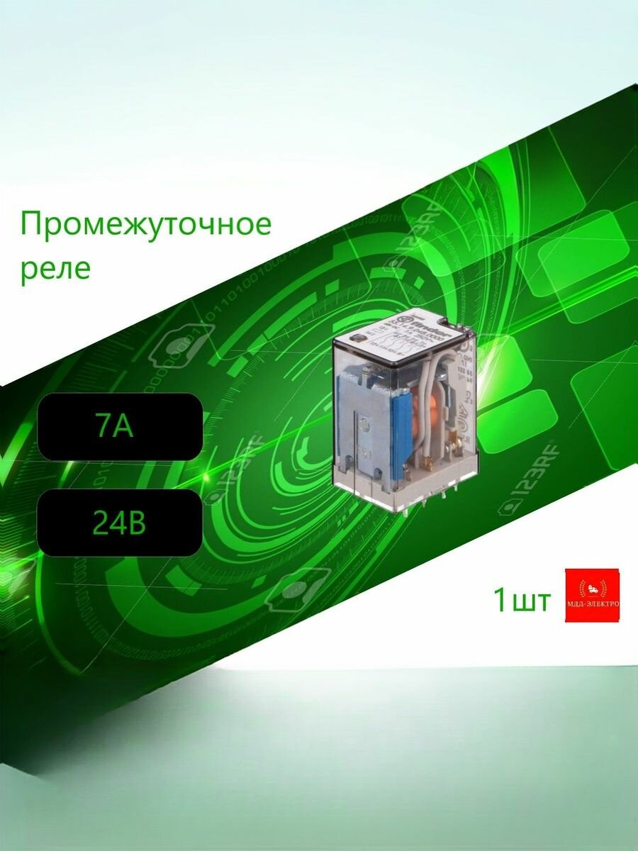 55.14.9.024.0000 551490240000 Промежуточное реле для печатного монтажа; 4 перекидных контакта 7А ( 24В DC)