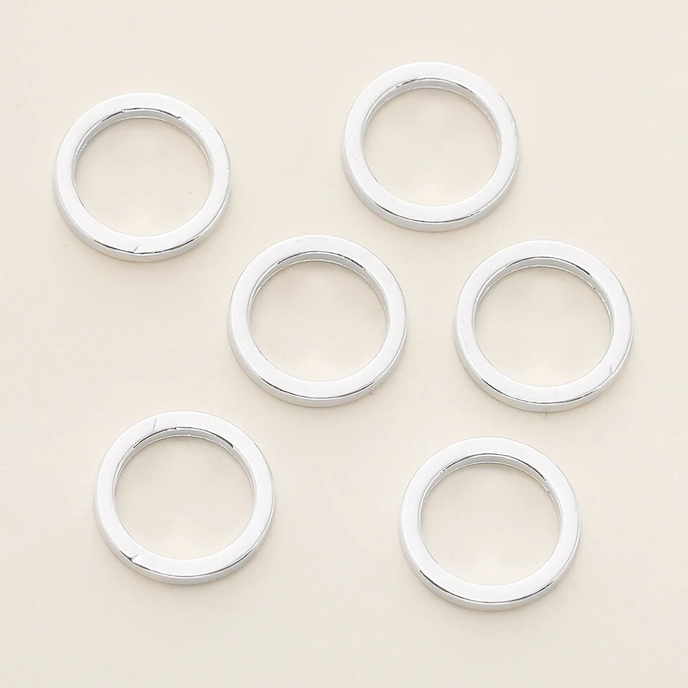 Заключения St.kunkka 14K/18K позолоченные 8mm x 20pcs, Silver Plated